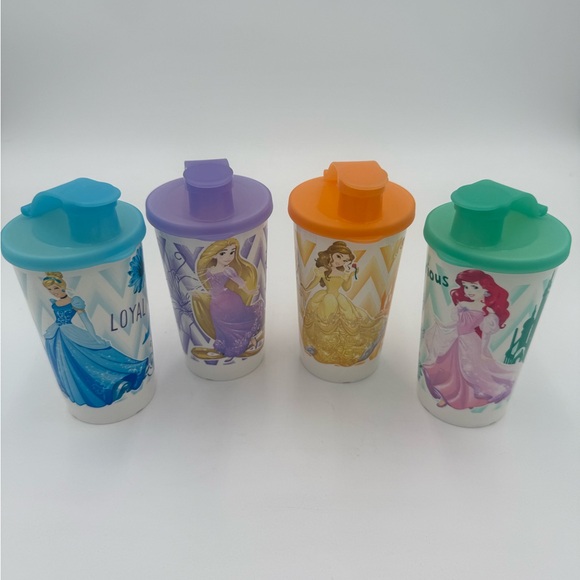 Disney | Dining | Vtg Tupperware Disney Princesses Flip Top Cuptumbler ...